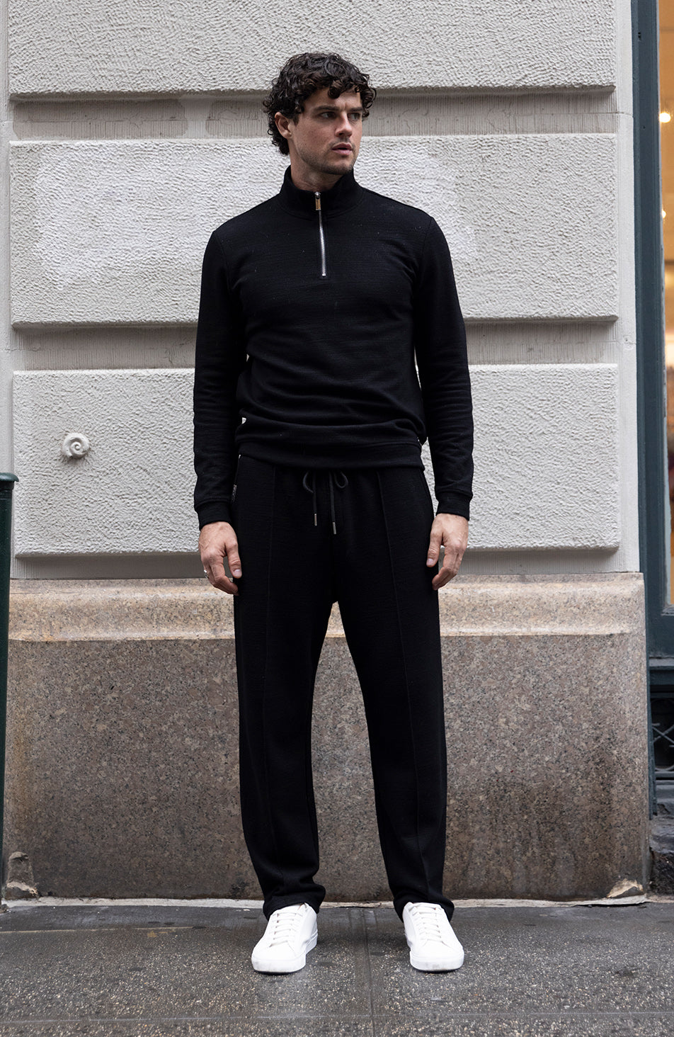 Leandre Straight Leg Premium Textured Jogger in Black – MAUVAIS (USA)