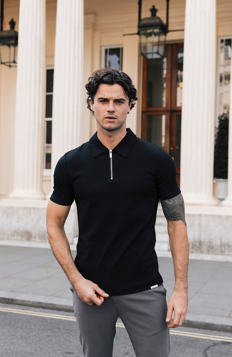 Signature Classic Polo in Black – MAUVAIS (USA)